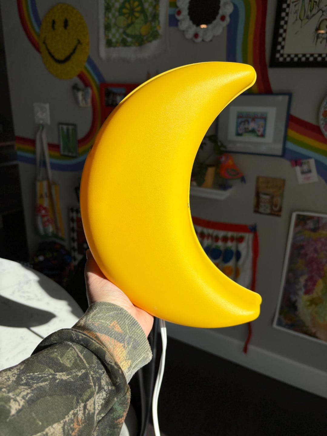 Vintage Ikea Moon Light- 1990s Plastic Night Light Yellow Crescent Moon ...