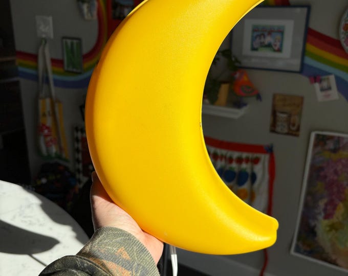 Vintage Ikea Moon Light- 1990s Plastic Night Light Yellow Crescent Moon ...