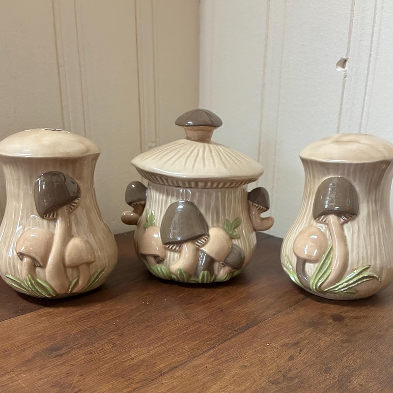 Vintage Mushroom Bowl Set - Etsy