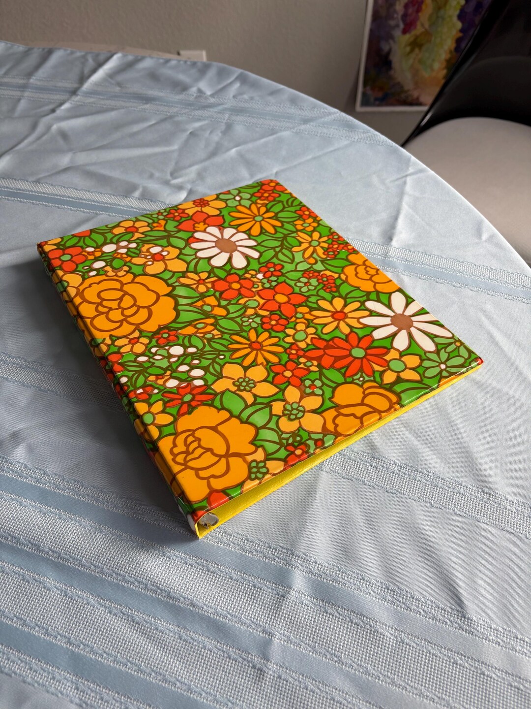 Vintage Flower Power Binder Daisy Notebook Binder College High School ...