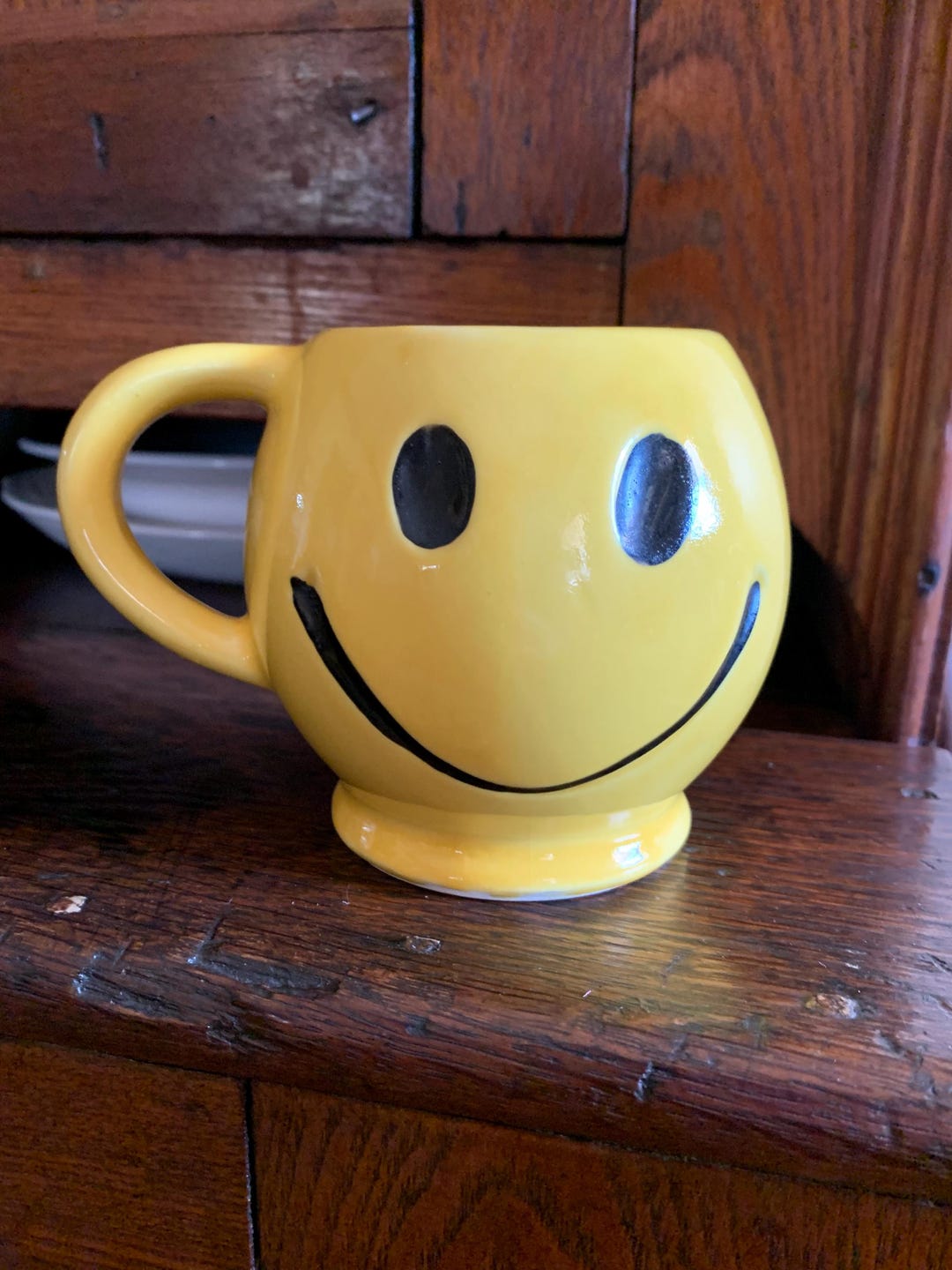 Mccoy Smiley Face Mug - Vintage Yellow and Black Retro Smile Happy Face ...