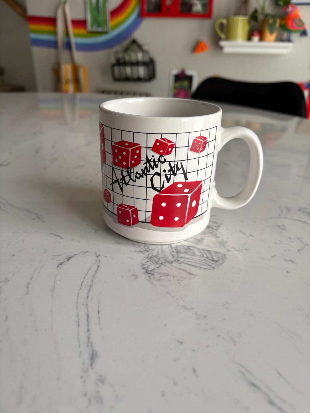 Atlantic City Mug - Vintage Coffee Cup Souvenir Mug Lucky Coffee Cup ...