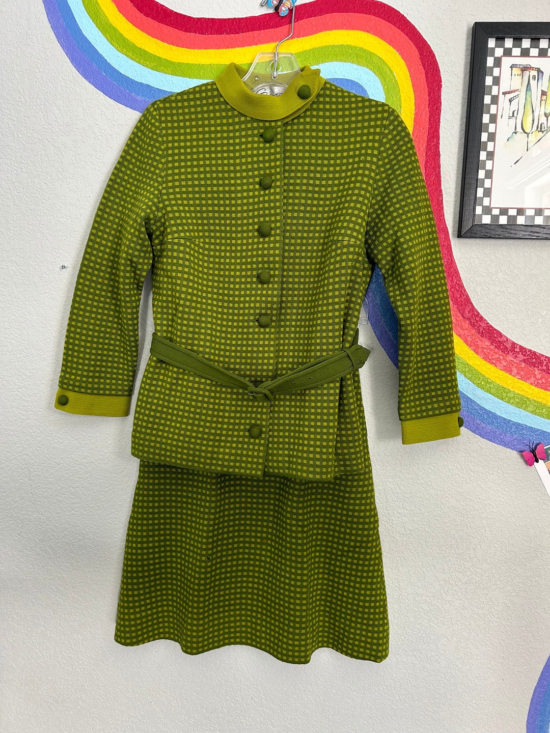 Vintage Wool Skirt Suit - 3 Piece Sebastian Italy Knit Wool Skirt Suit ...