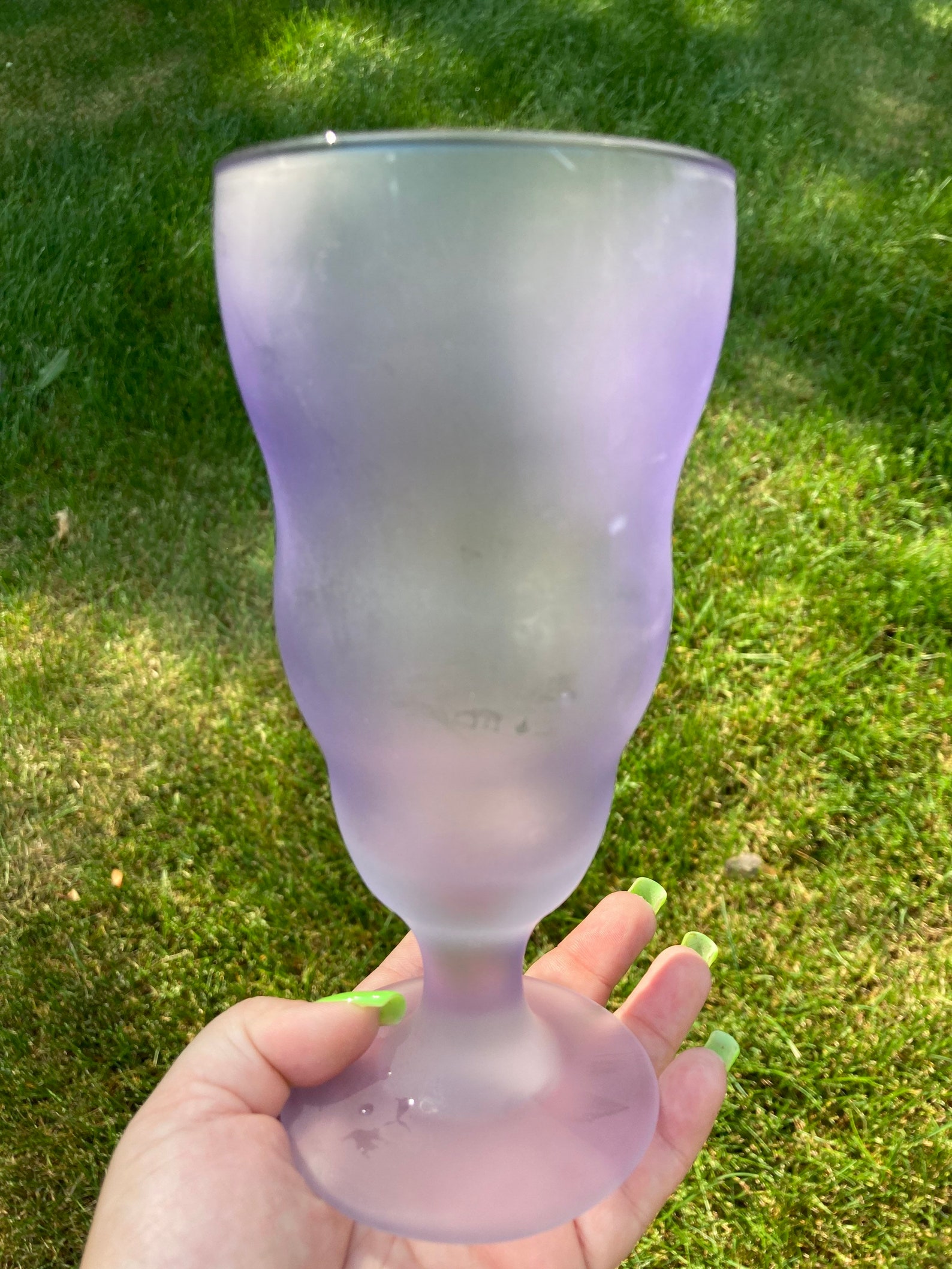 Pastel Frosted Sundae Glasses - Midcentury Vintage Glass Parfait Dish ...