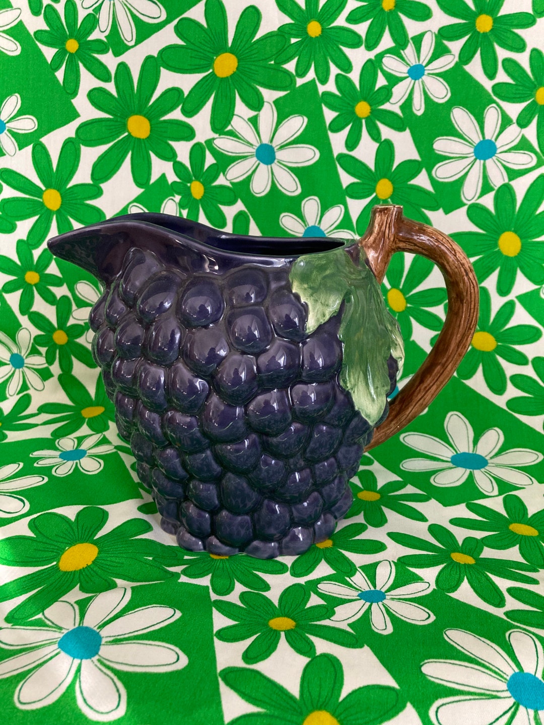 Garden Ridge Grape Pitcher - Large Purple Grape Bunch Dining Serving ...