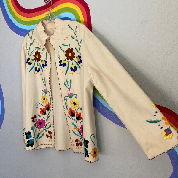 Embroidered Jacket - Etsy