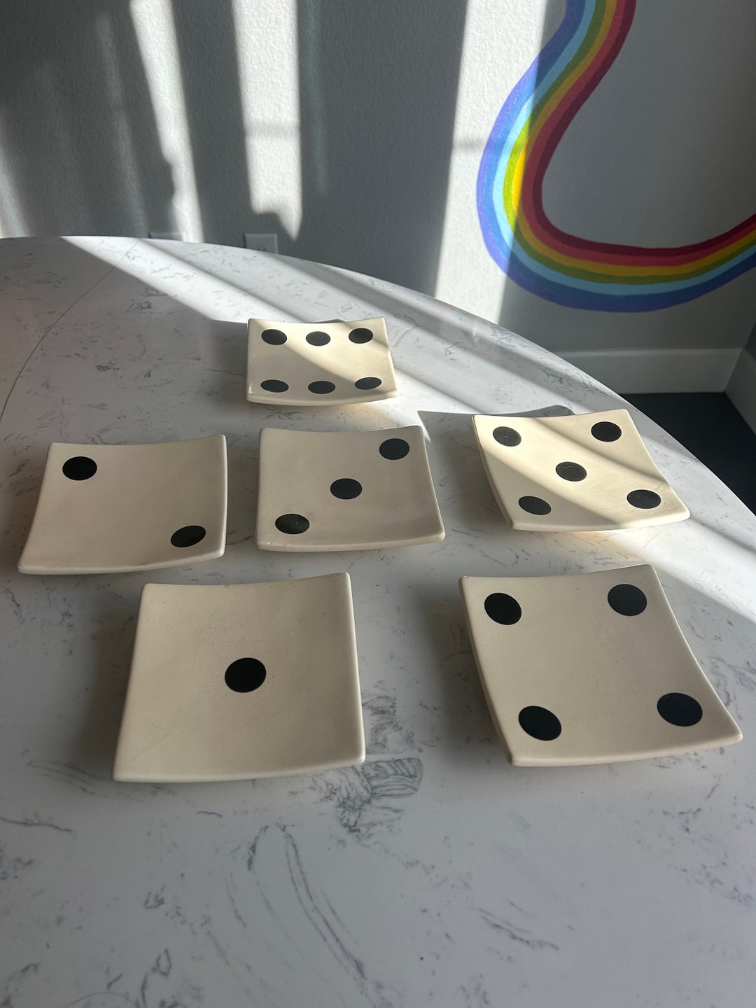 Vintage Dice Plates - Set of 6 Dice Plates Vintage Restoration Hardware ...