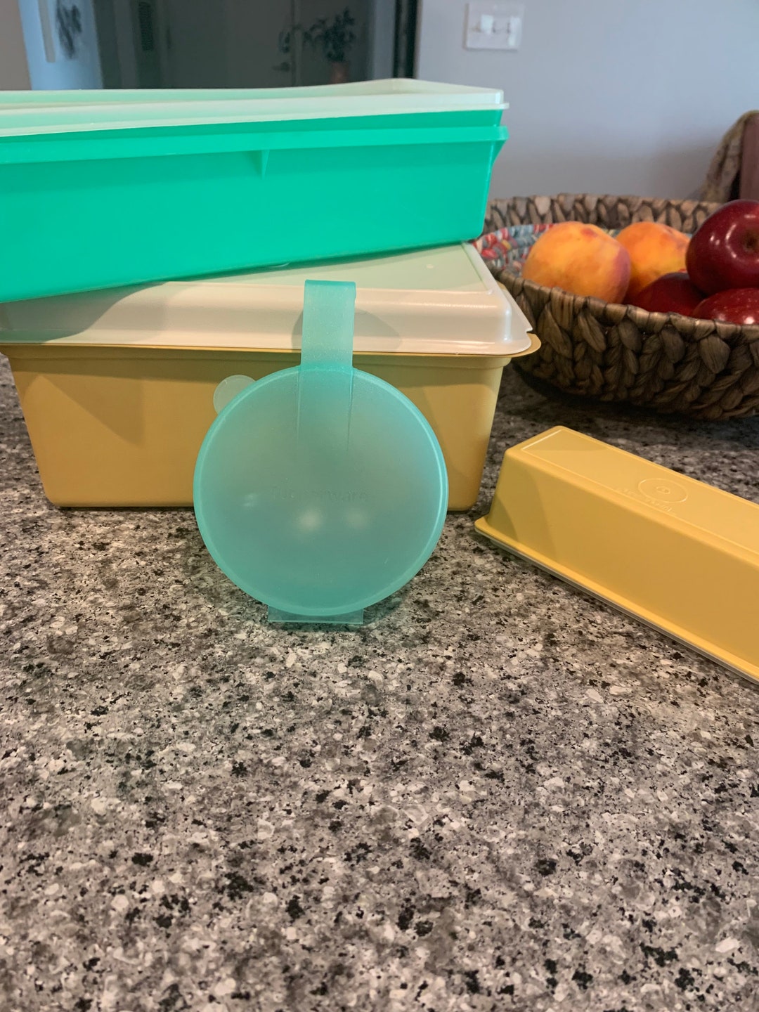 Vintage Tupperware Forget Me Not Hanging Keeper Fruit Keeper Onion ...