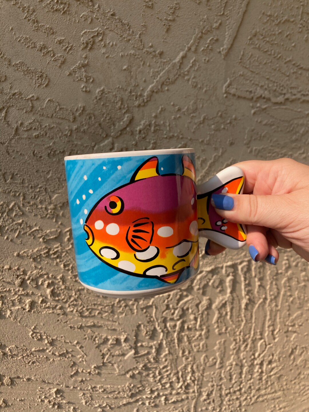 Vintage Ganz Fish Tail Mug Mugz by Ganz Colorful Coffee Cup Tea ...