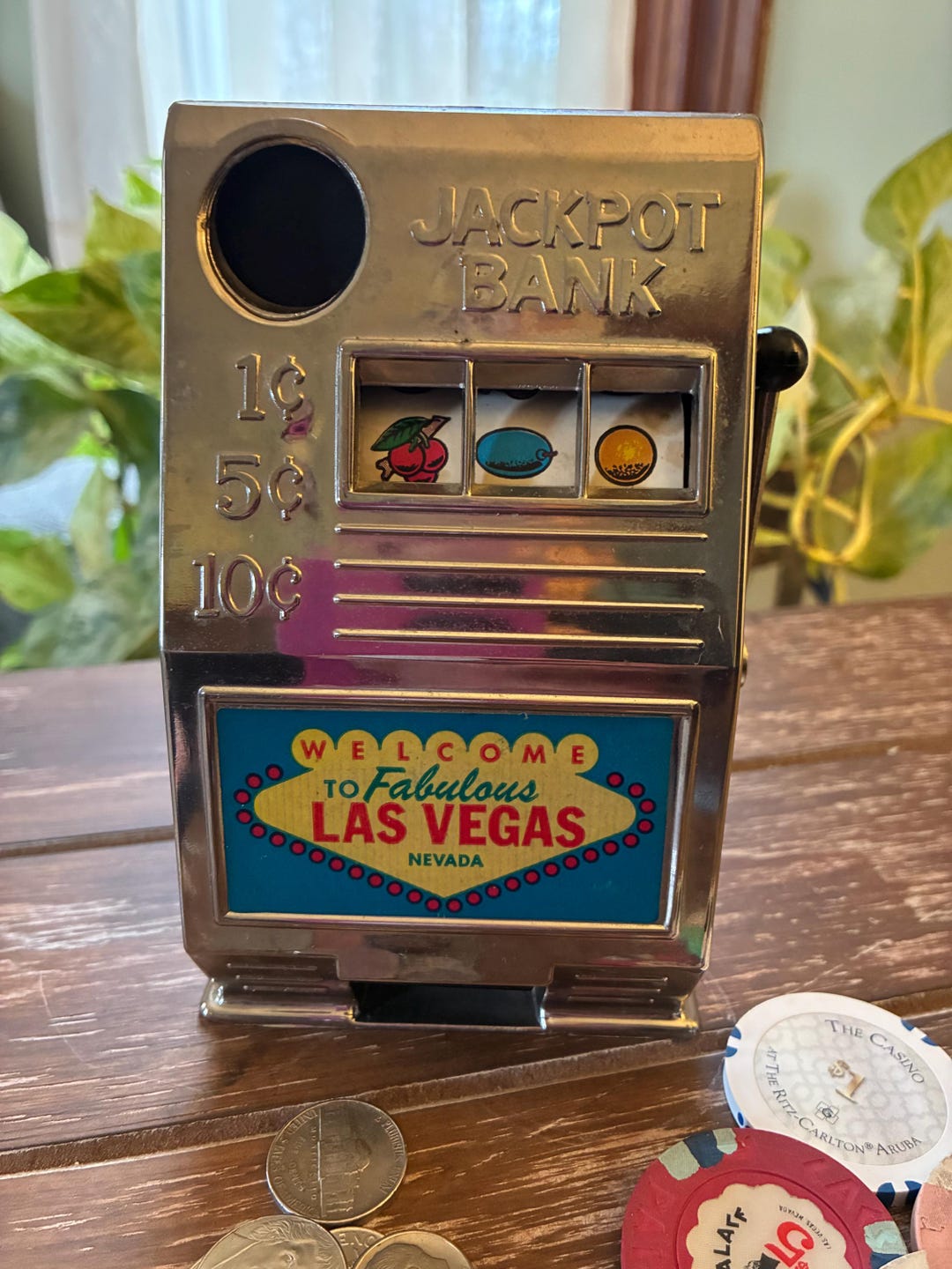 Las Vegas Jackpot Bank- Vintage Welcome to Fabulous Las Vegas Nevada ...