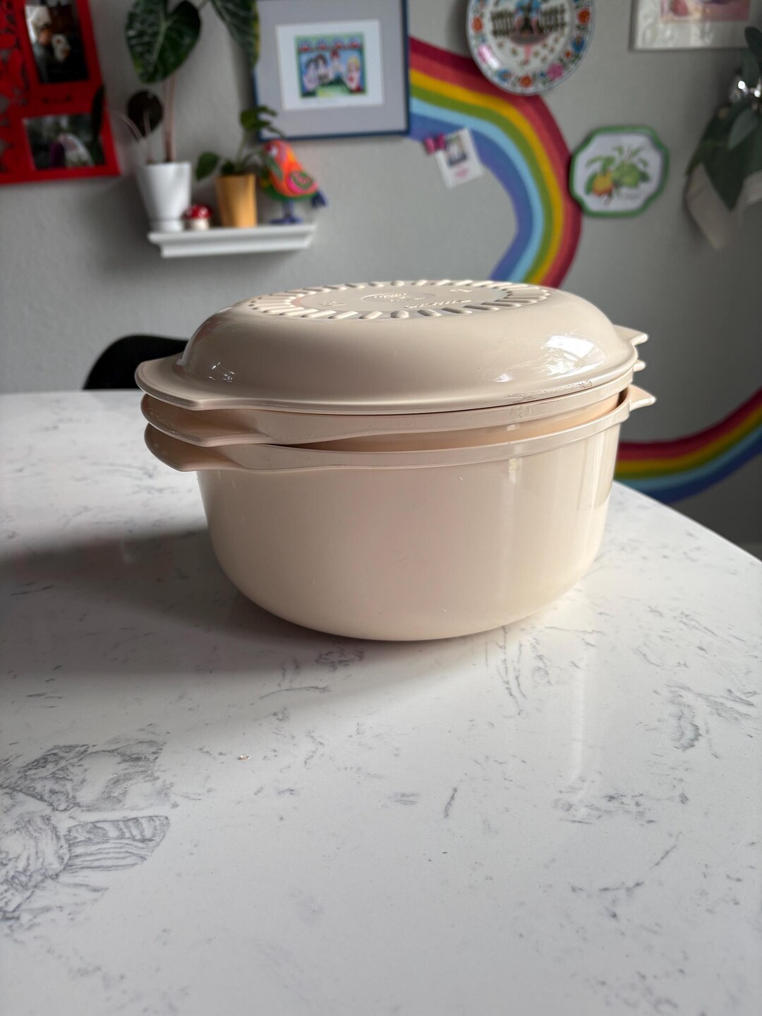 Vintage Tupperware Ultra Microwave Stacking Cooker Set - 3 Piece 3 QT ...