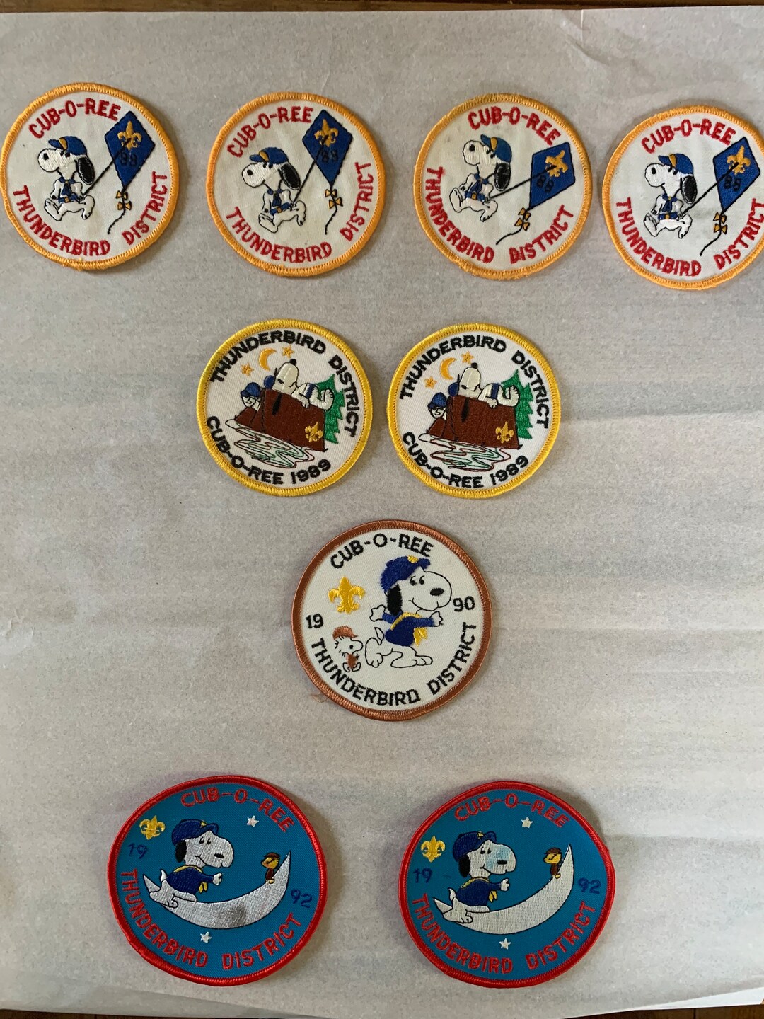 Snoopy Patches Vintage Snoopy Cub-o-ree Thunderbird District Scout ...