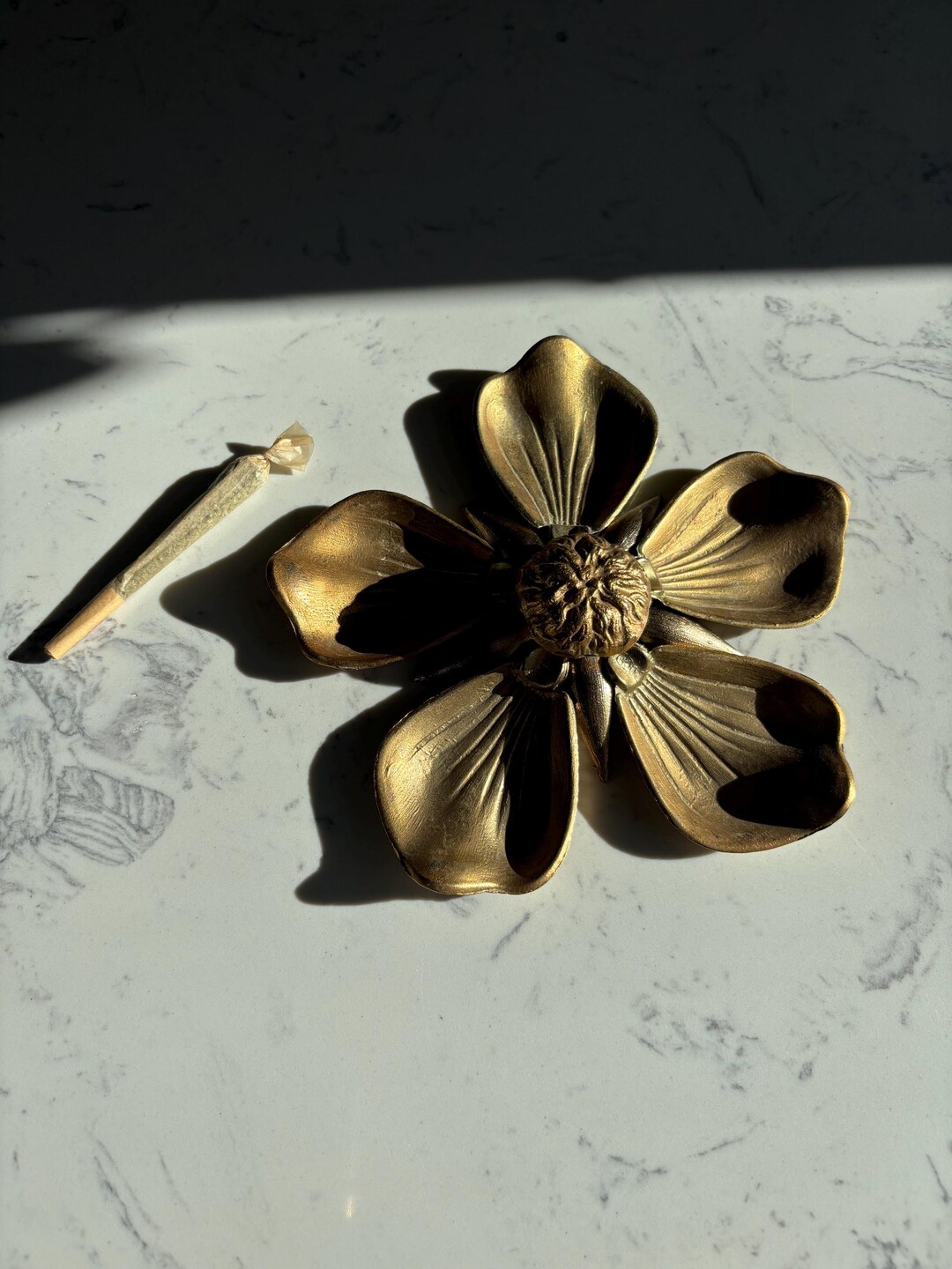 Brass Lotus Ashtray Set - Rare Ashtray Set Set of 5 Single Ashtrays ...