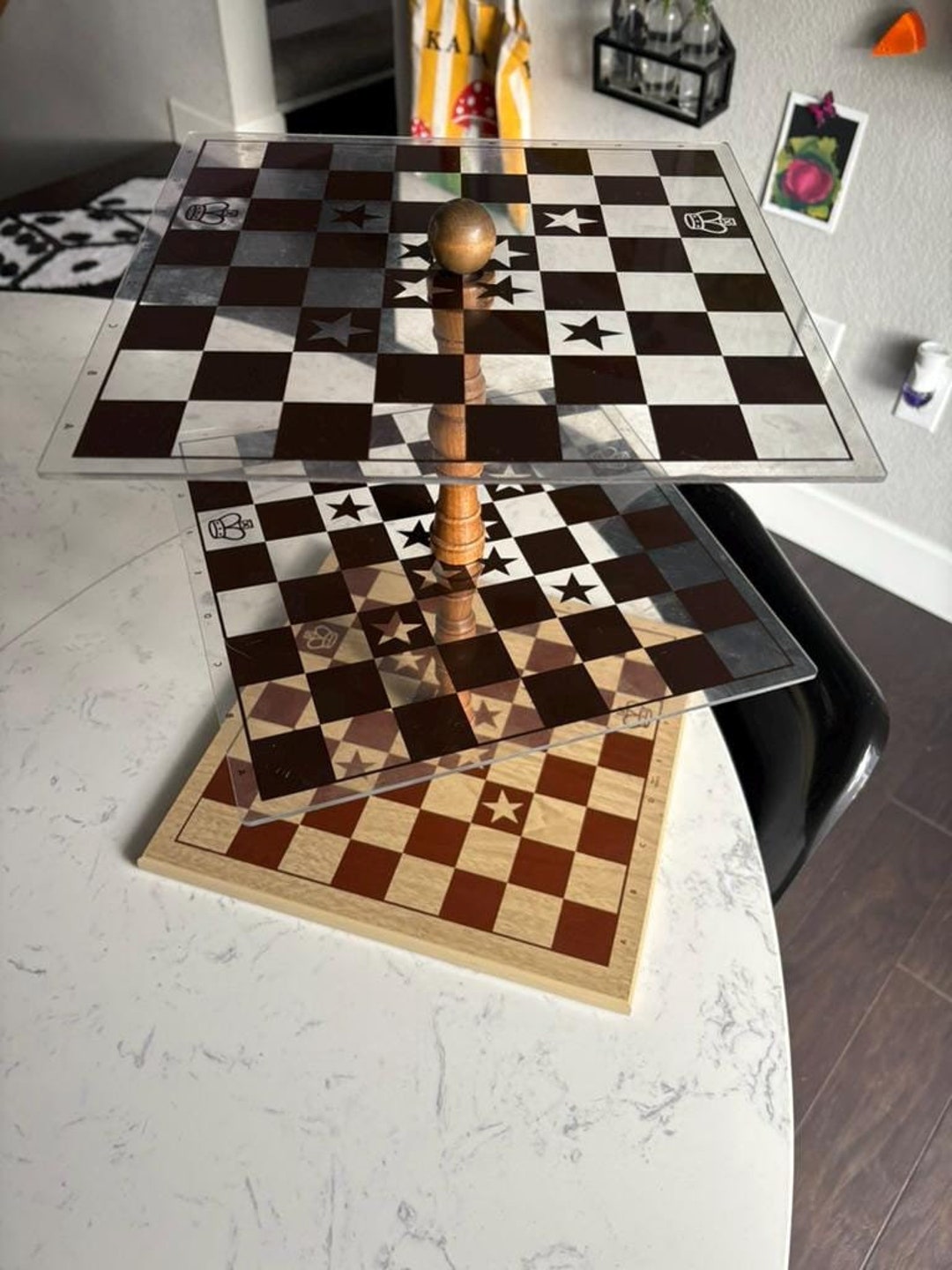 Vintage 3D Space Chess Board- Vertical Dimension Chess Game 3 Level Chess Game Vintage Games ...