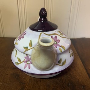 Lavender Floral Teapot- Tracy Porter Hand Painted Teapot English Tea ...