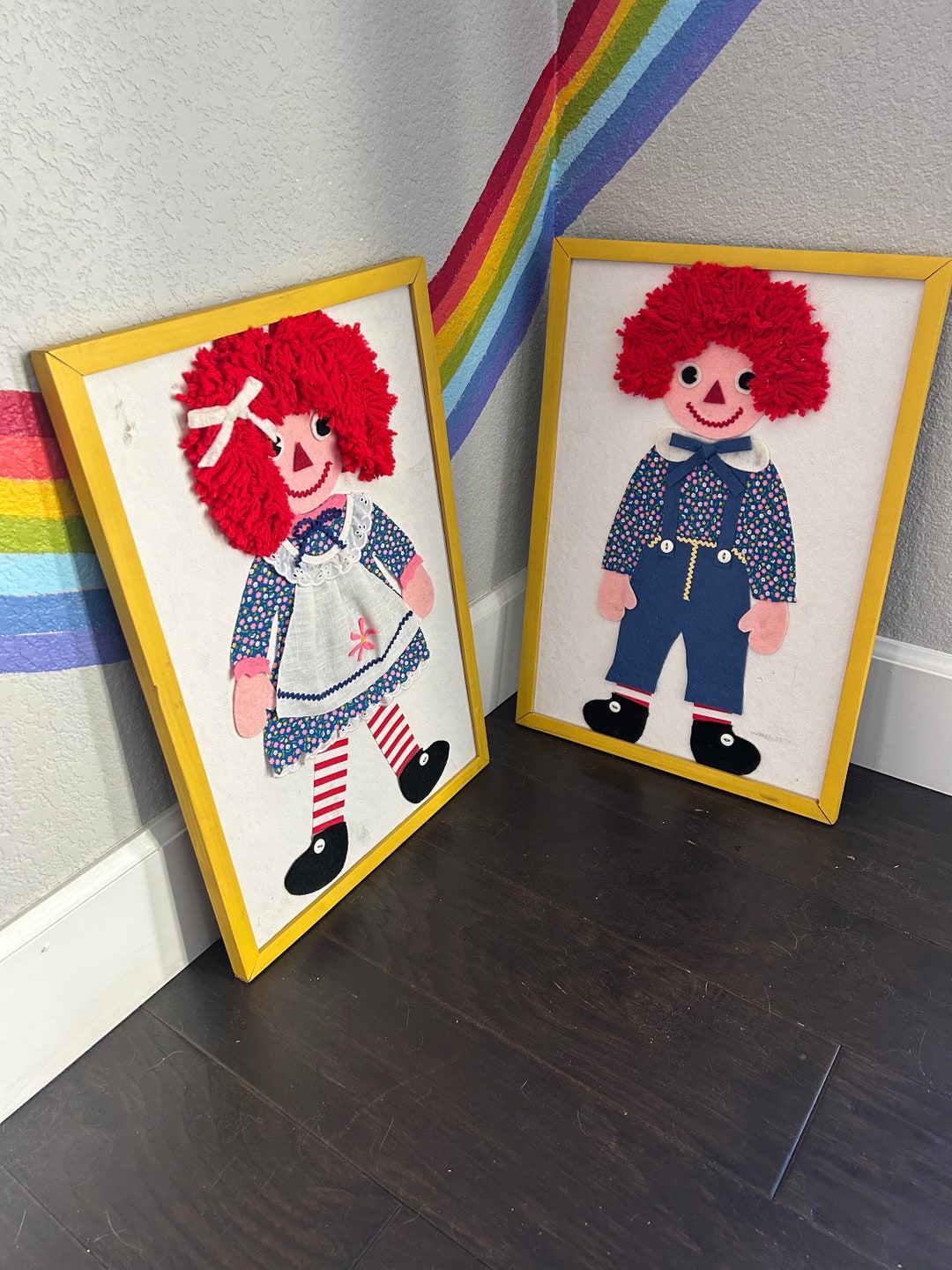 Vintage Handmade Raggedy Ann and Andy - Vintage Crafts Raggedy Ann ...