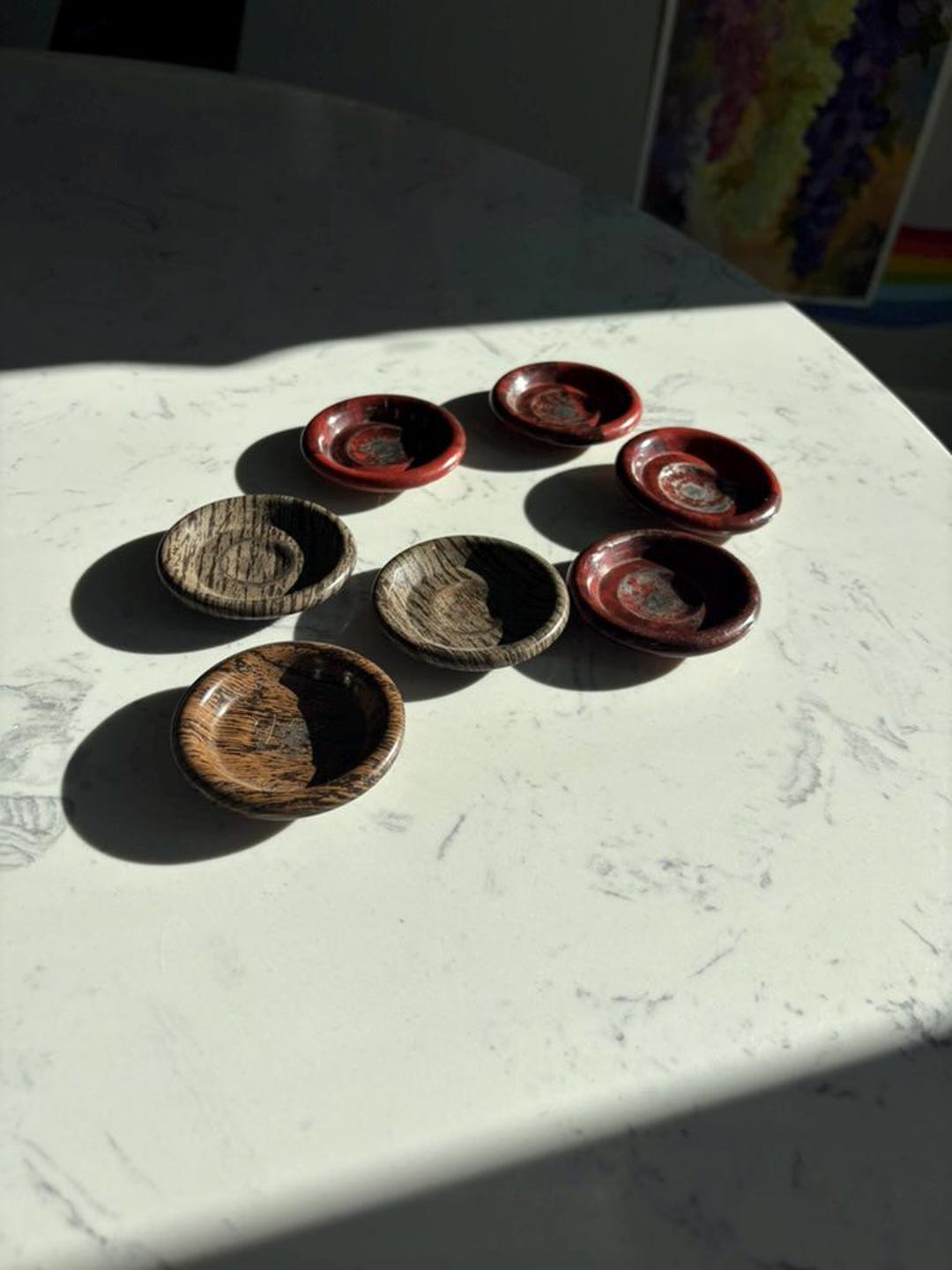 7 Vintage Mini Enamel Coasters Furniture Coasters Vintage Moving ...