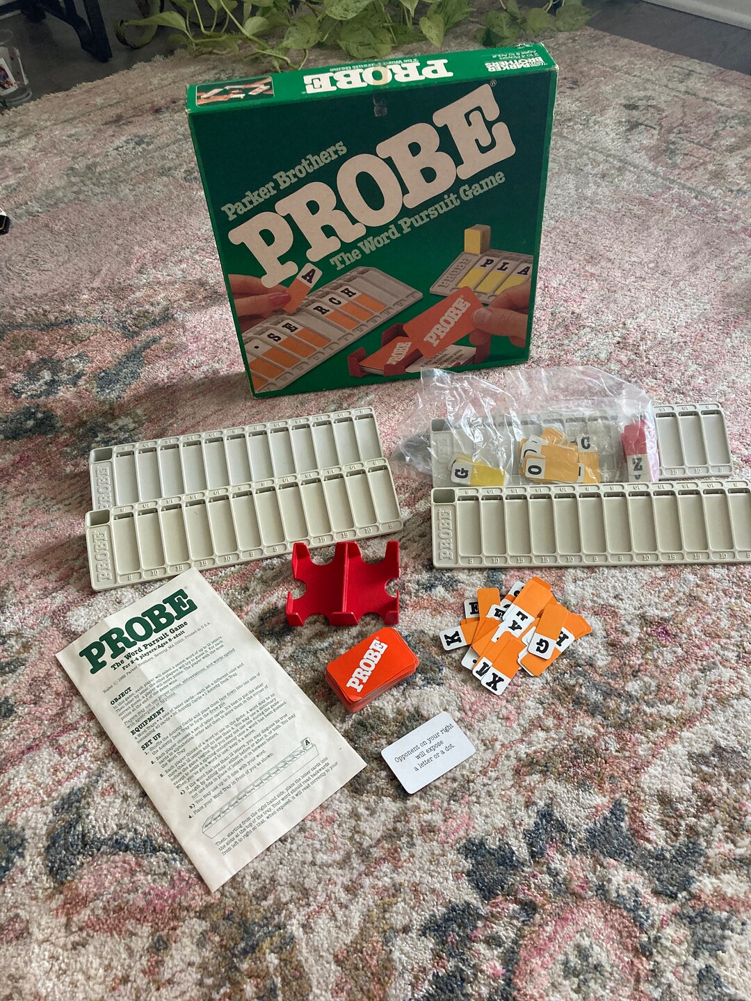 1980s Probe Game - Vintage Parker Brothers Probe the Word Pursuit Game ...