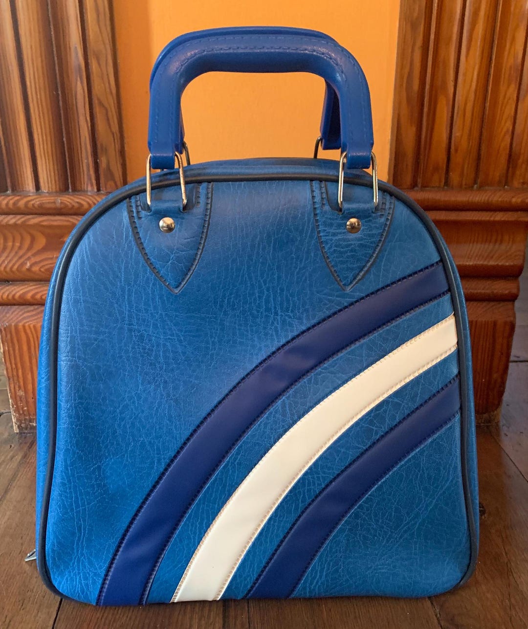 Vintage Bowling Ball Bag- Bowling Ball Bag With Stripes, Bowling Ball ...