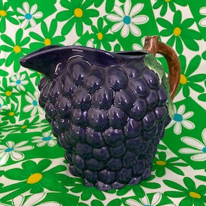 Garden Ridge Grape Pitcher - Large Purple Grape Bunch Dining Serving ...