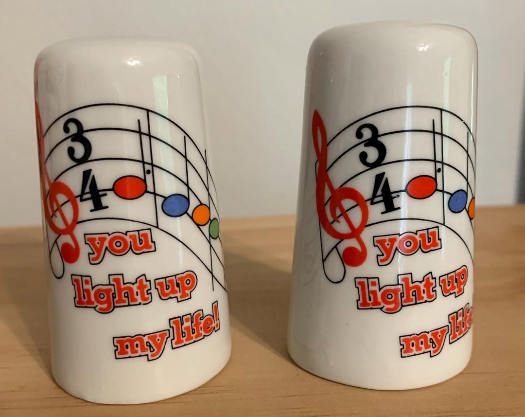 You Light up My Life Music Notes Salt and Pepper- Music Salt and Pepper ...