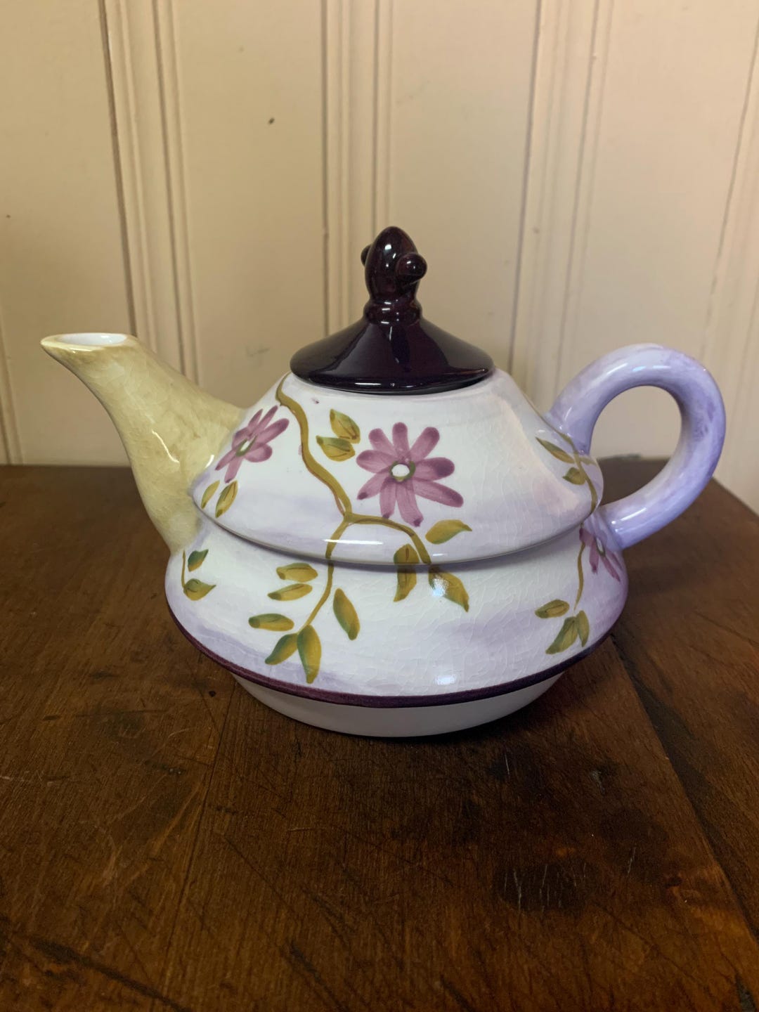 Lavender Floral Teapot- Tracy Porter Hand Painted Teapot English Tea ...