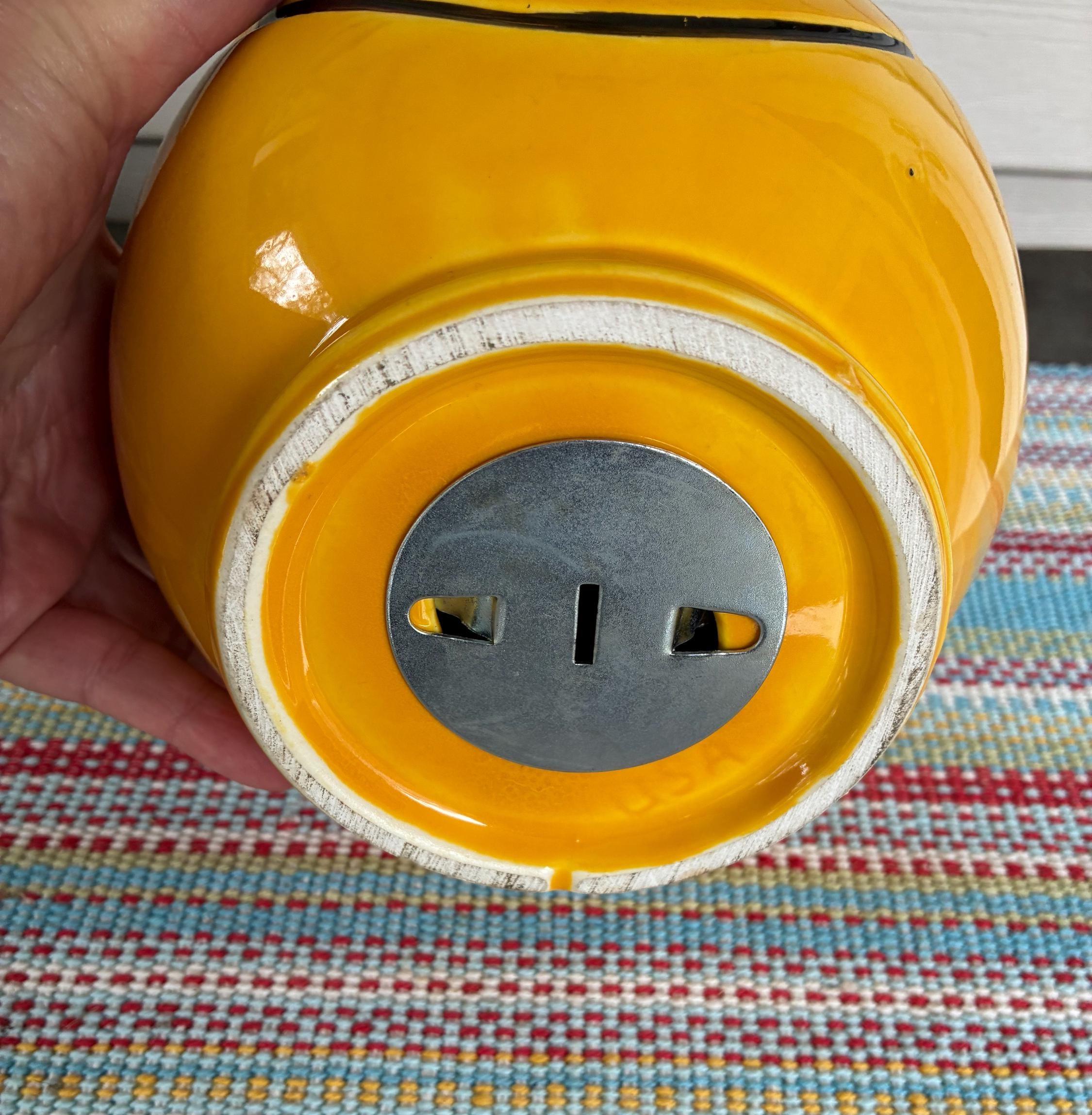1970's Smiley Face Coin Bank- Vintage Smiley Face Made in USA Yellow ...