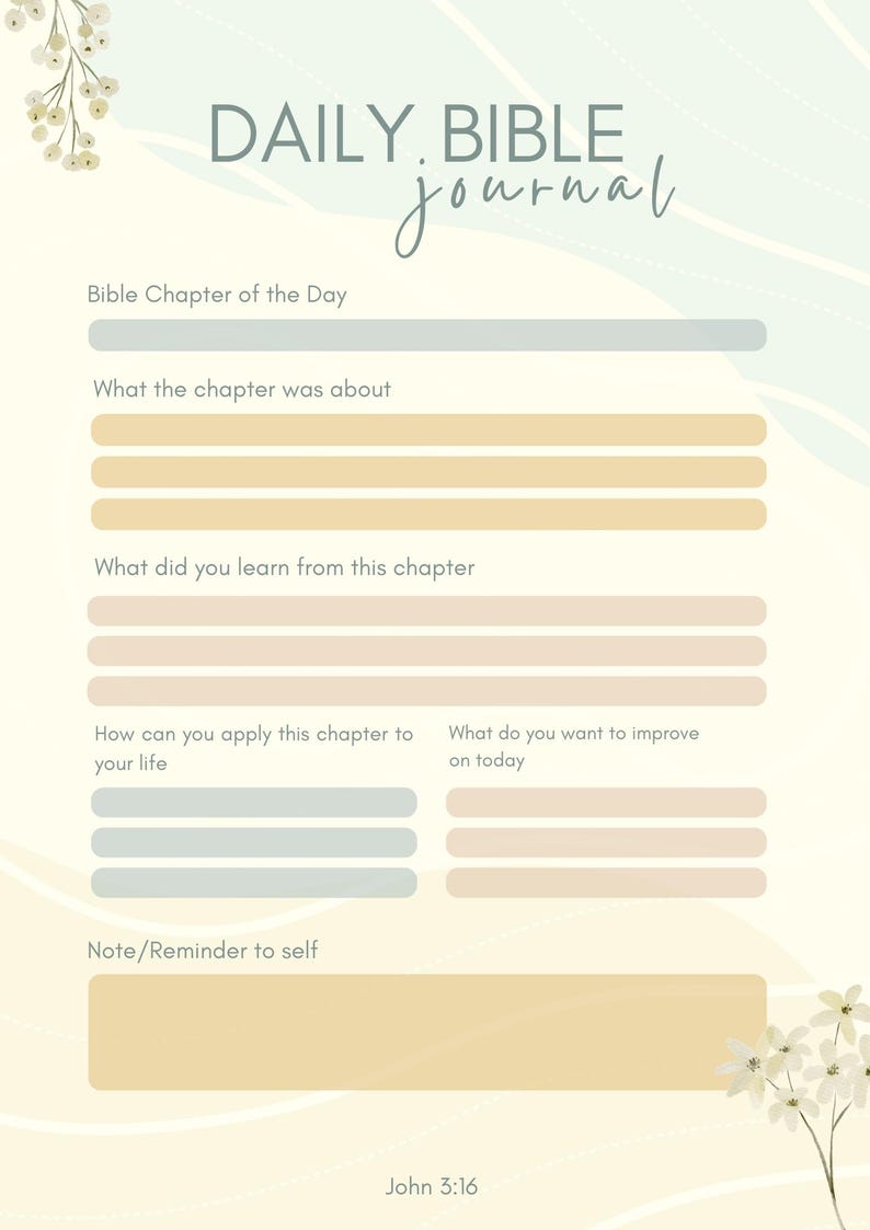 Daily Bible Journal - Etsy