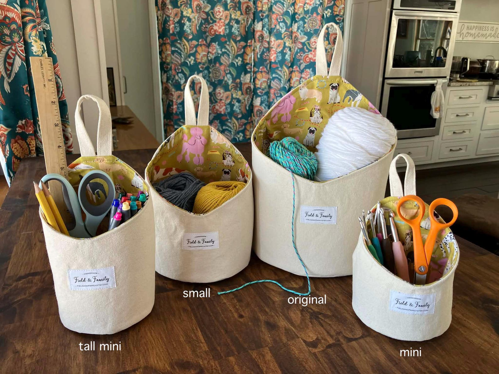 Handmade Hanging Storage Pod: Canvas Bin, Custom Basket Lining - Etsy