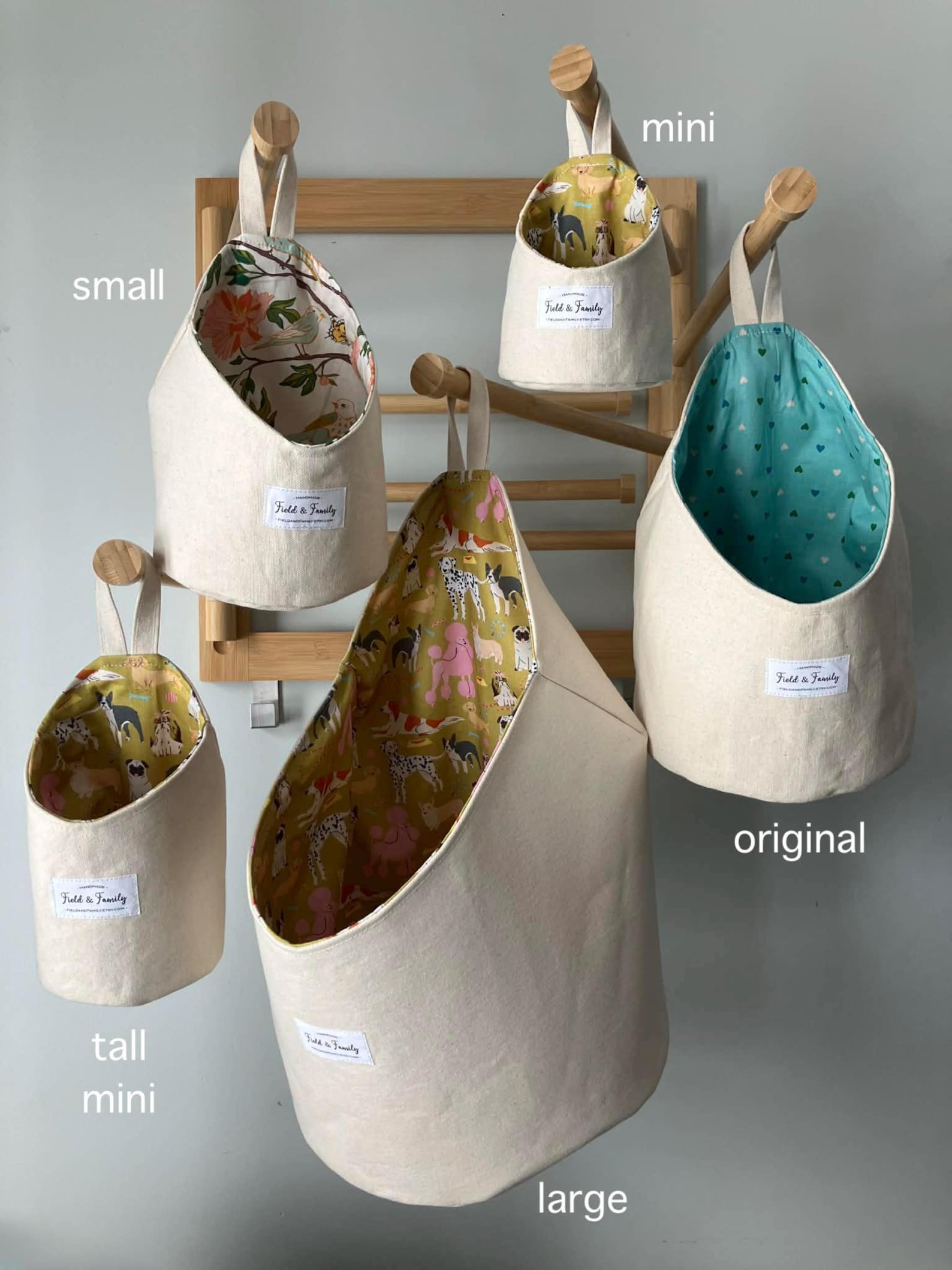 Handmade Hanging Storage Pod: Canvas Bin, Custom Basket Lining - Etsy