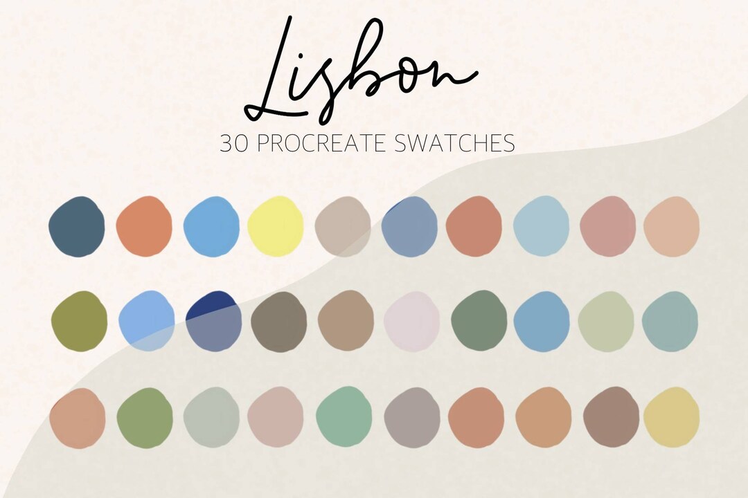 Lisbon Procreate Color Palette | Instant Download - Etsy