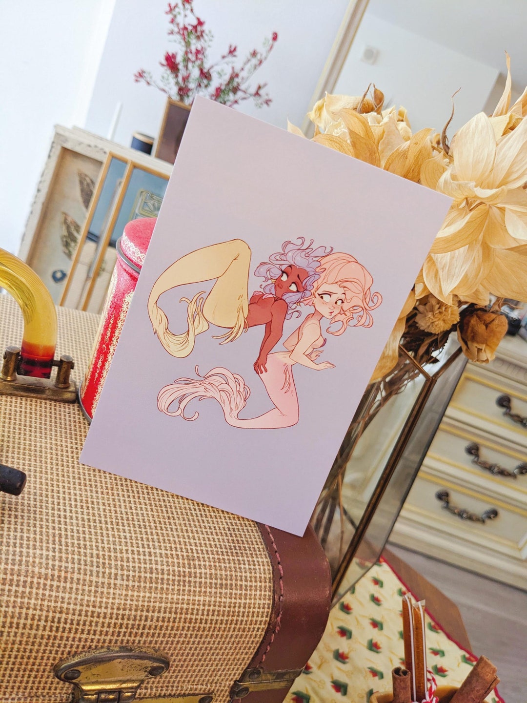 Whoopsie! Mermaid Print - Etsy