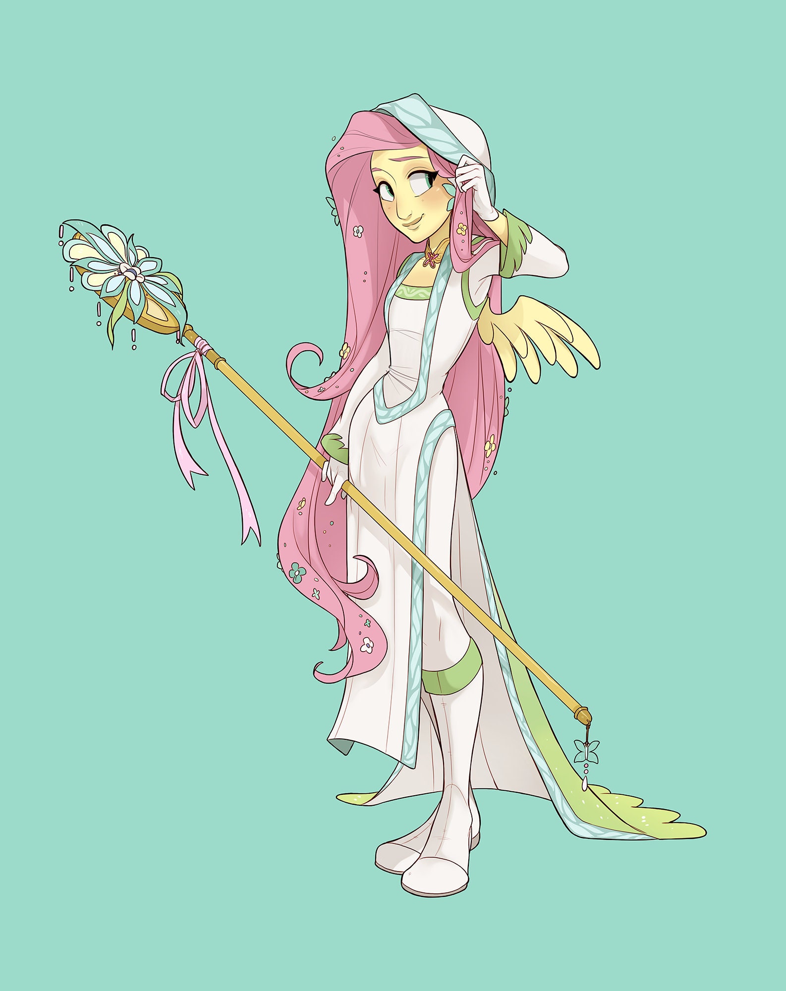 MLP: White Mage Fluttershy - Etsy