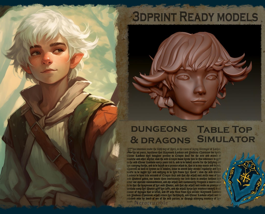 Dnd TTS 3D Character Model/ STL Files Print Ready File - Etsy