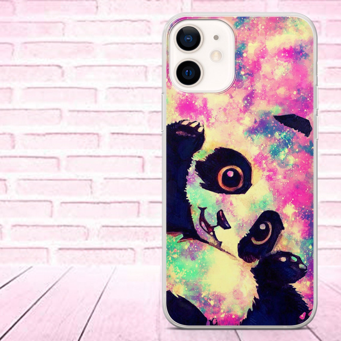 Watercolor Panda Phone Case Panda Cover Fit for iPhone 11,12,13, 8+, XS ...