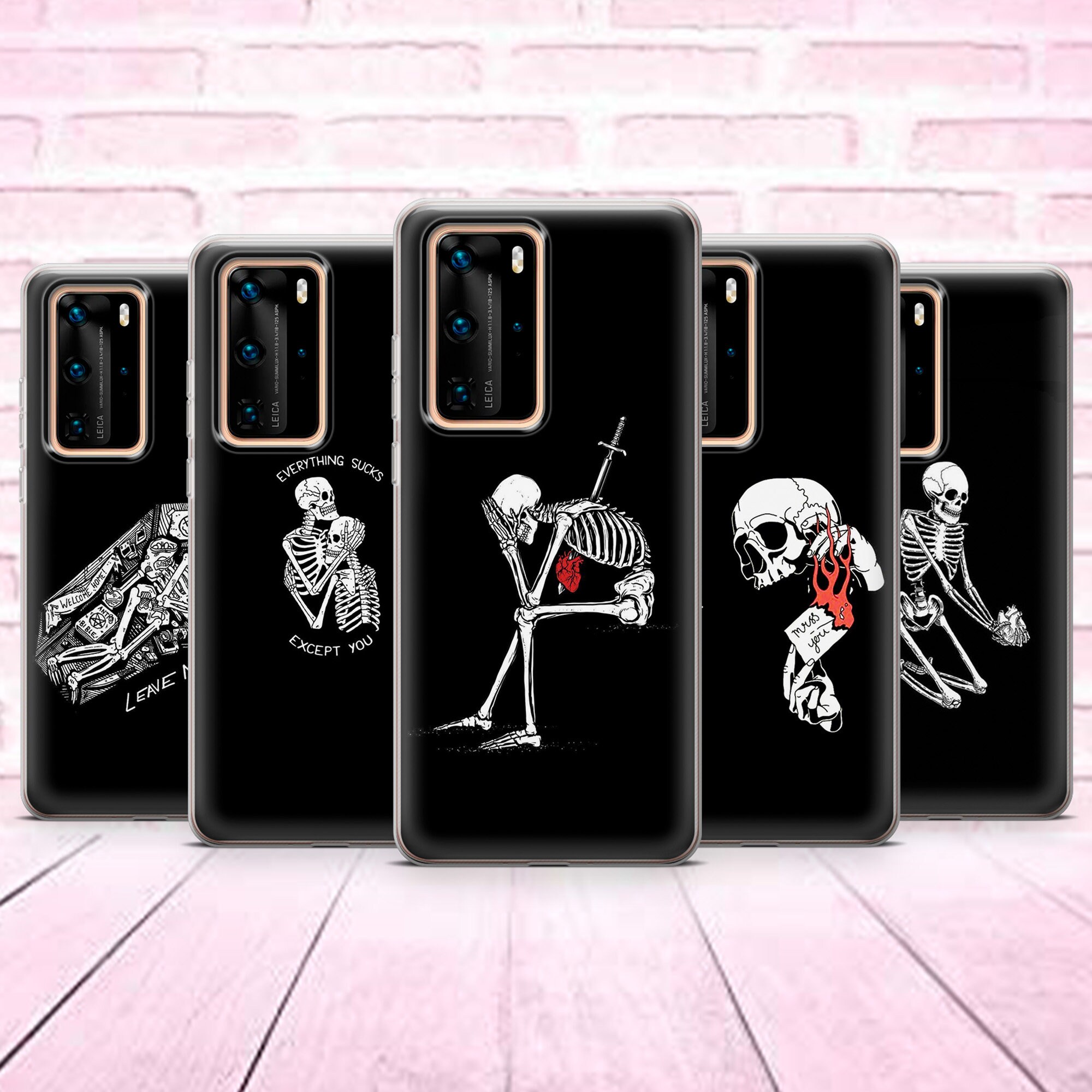 Gothic Style Phone Case Aesthetic Skeleton Cover fit for | Etsy