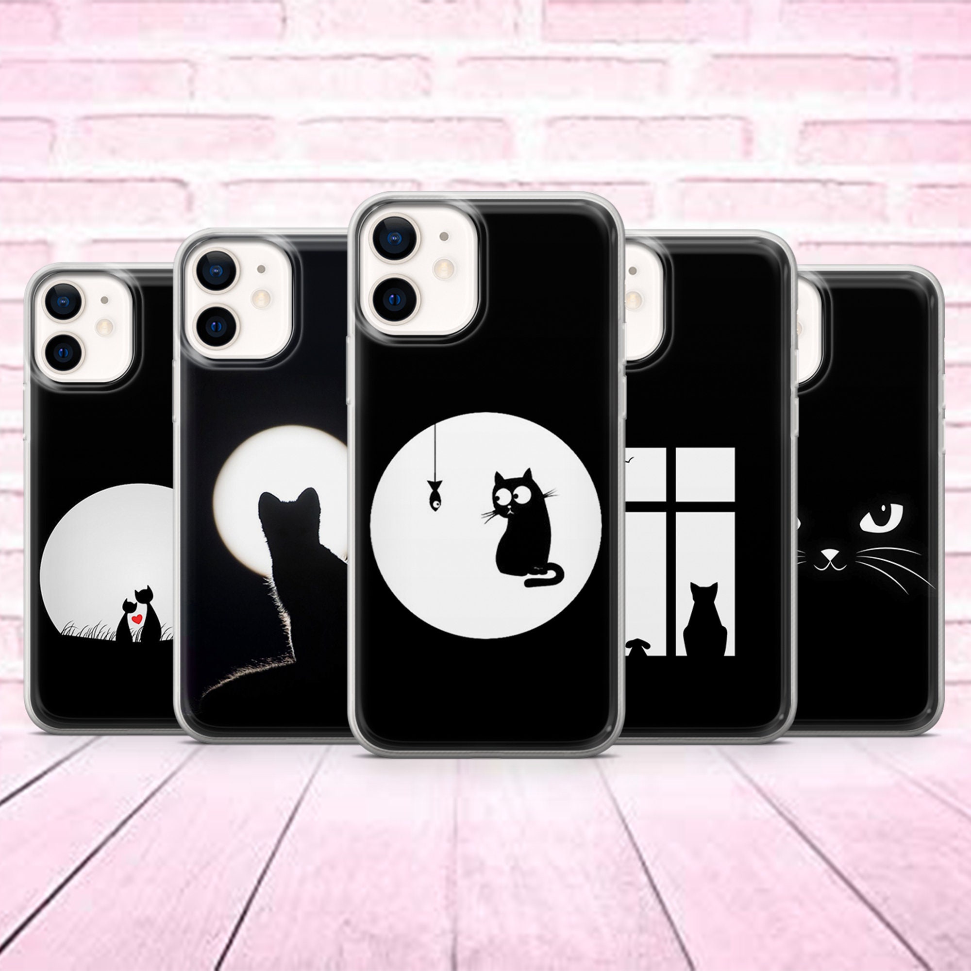 Cat Phone Case Witchy Black Cat Cover Fit for iPhone 13 Pro, 12, 11 Pro ...