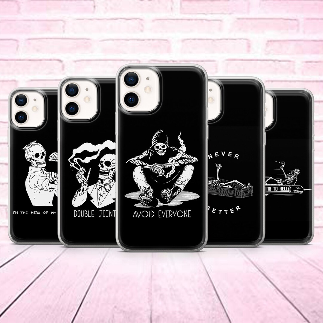Fancy Skeleton Phone Case Aesthetic Goth Funny Cover Fit for iPhone 12 ...