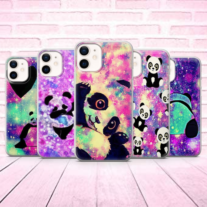 Watercolor Panda Phone Case Panda Cover Fit for iPhone 11,12,13, 8+, XS ...