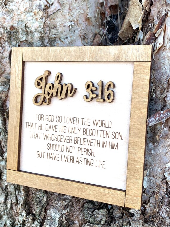 Home & Living Wall Décor Wooden Bible Quote Sign Bible Quote Mini ...