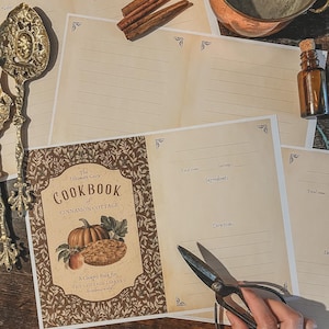 Printable Vintage Cozy Recipe Pages | Easy DIY Cookbook, Cottagecore ...
