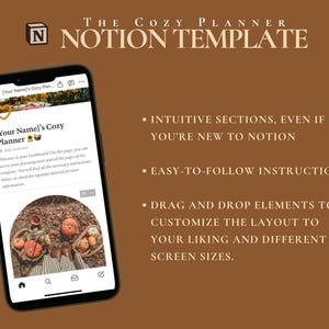 Notion Cozy Planner | Aesthetic Notion Template: Organise, Dream ...