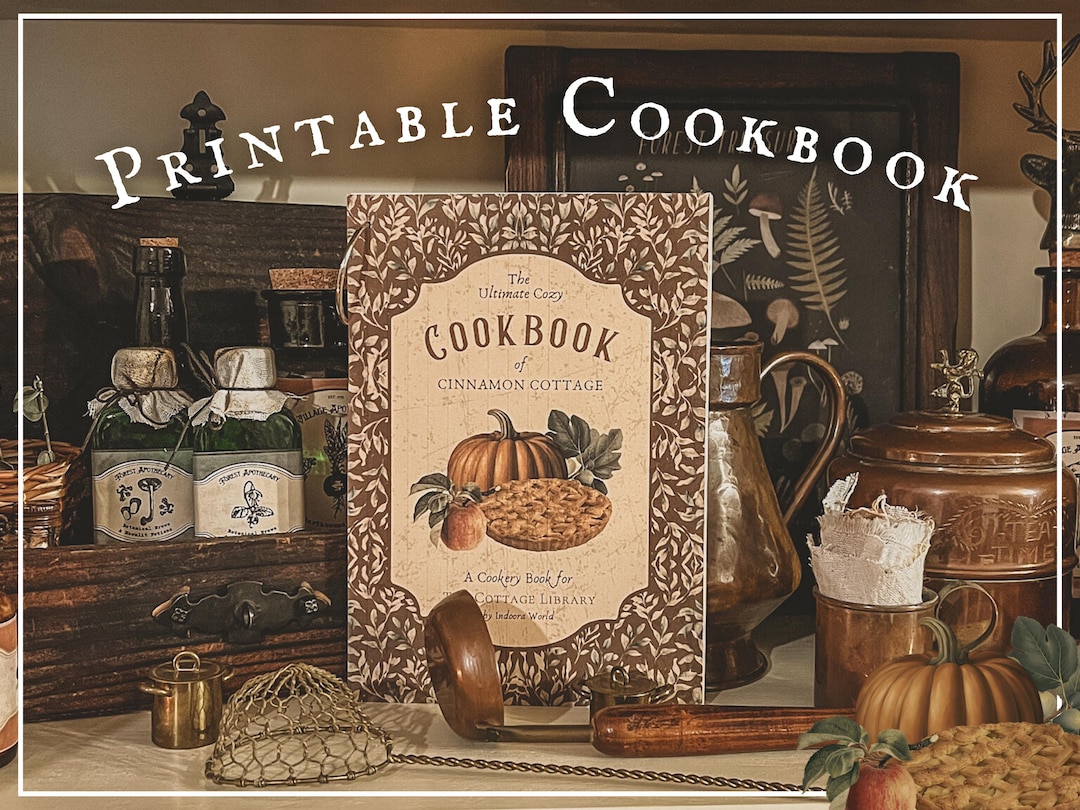 Printable Vintage Cozy Recipe Pages | Easy DIY Cookbook, Cottagecore ...