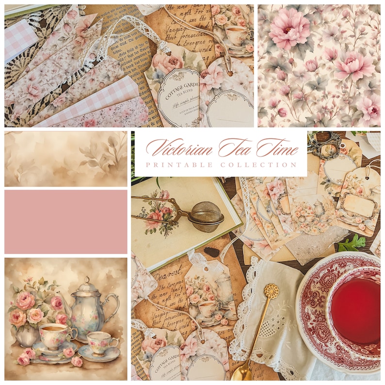 Vintage Printable Teatime Stationery: Labels, Tags, Cake Garlands ...