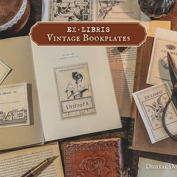 Digital Bookplates - Etsy