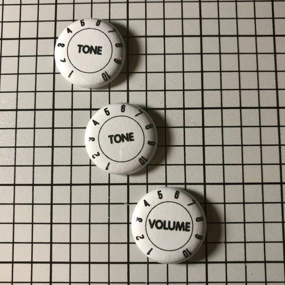 1 Volume and Tone Guitar Knob Pin-back Buttons Fender - Etsy