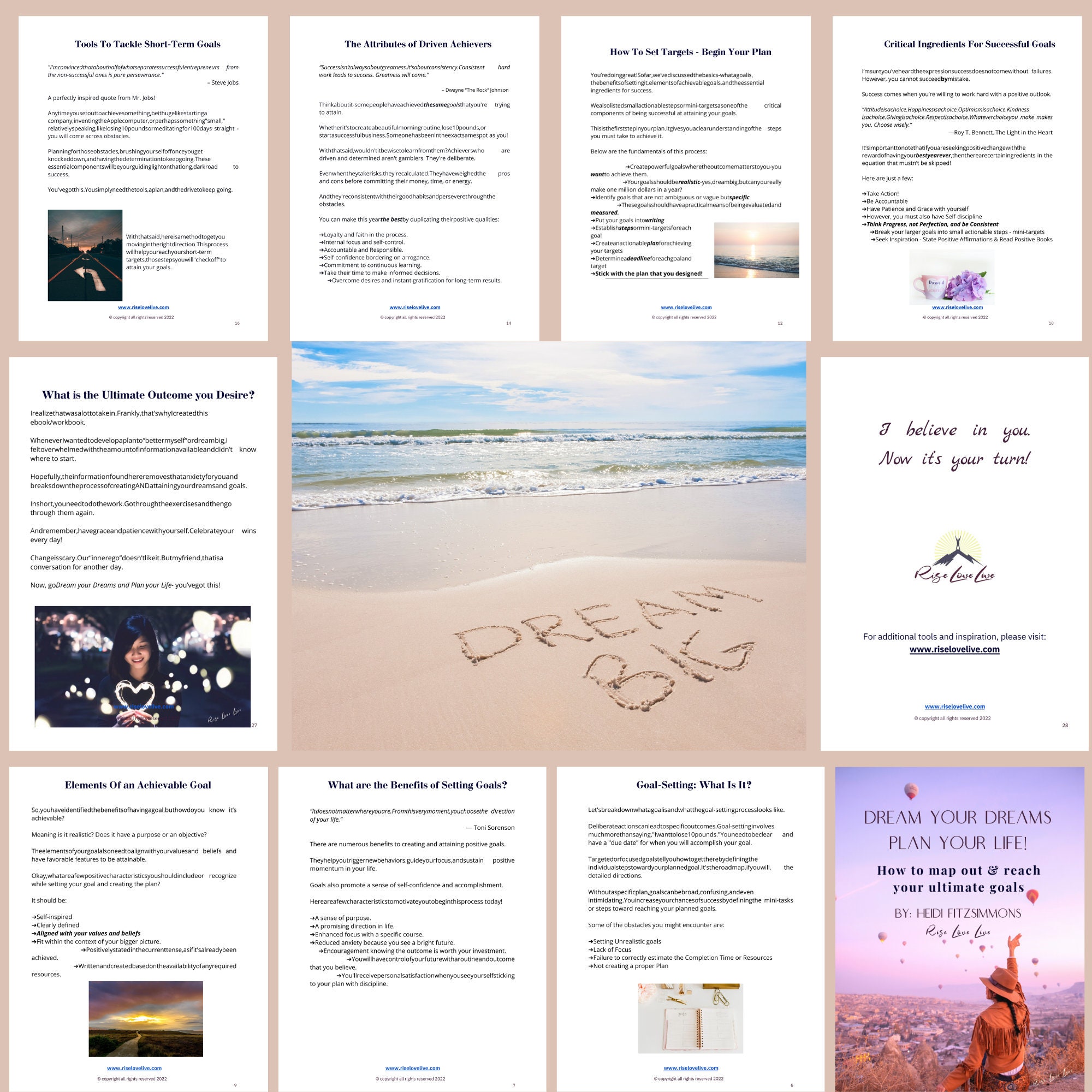 Easy to Follow Goal Setting Process Dream Your Dreams Plan Your Life ...