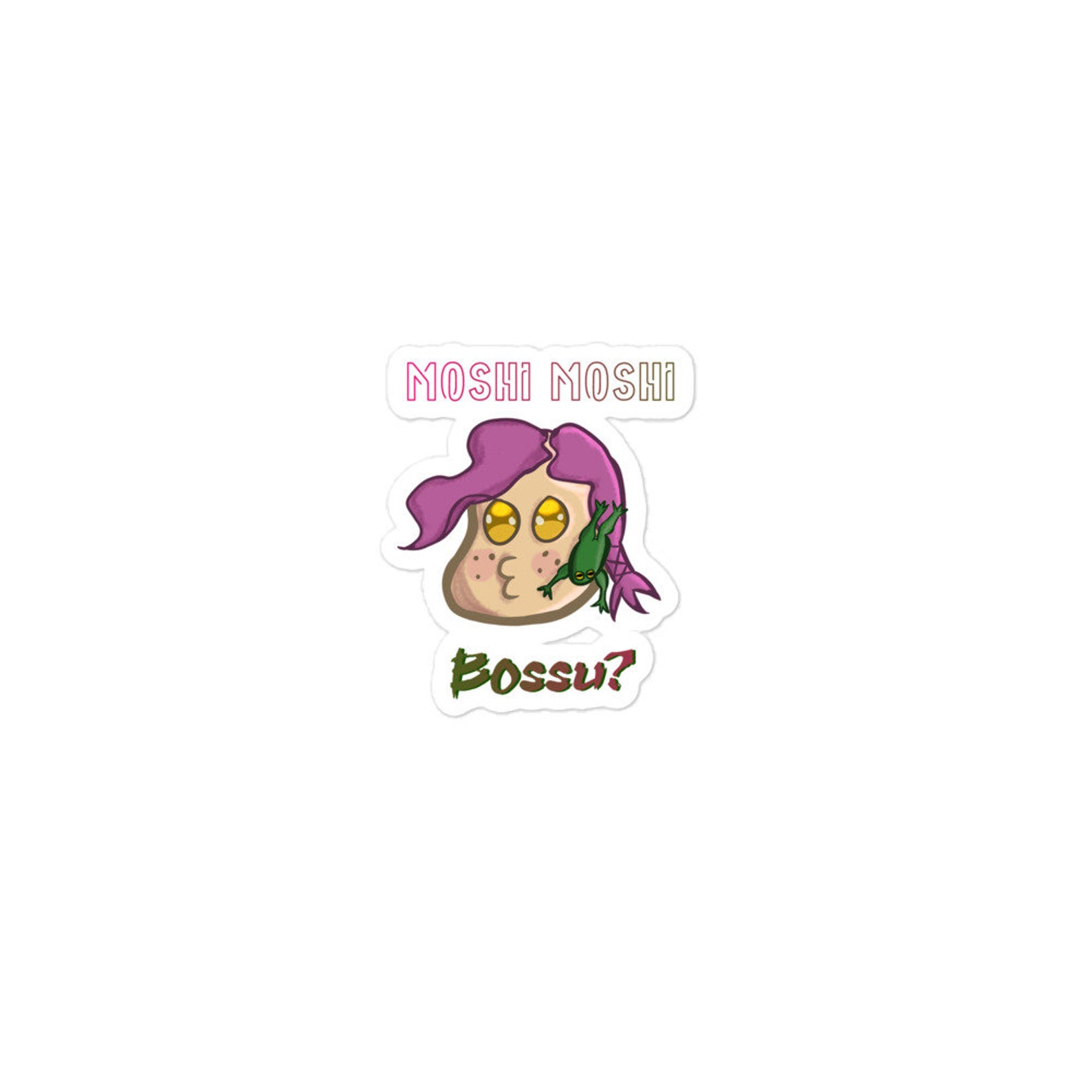Moshi Moshi Bossu Doppio Chibi Sticker for Anime Fans - Etsy