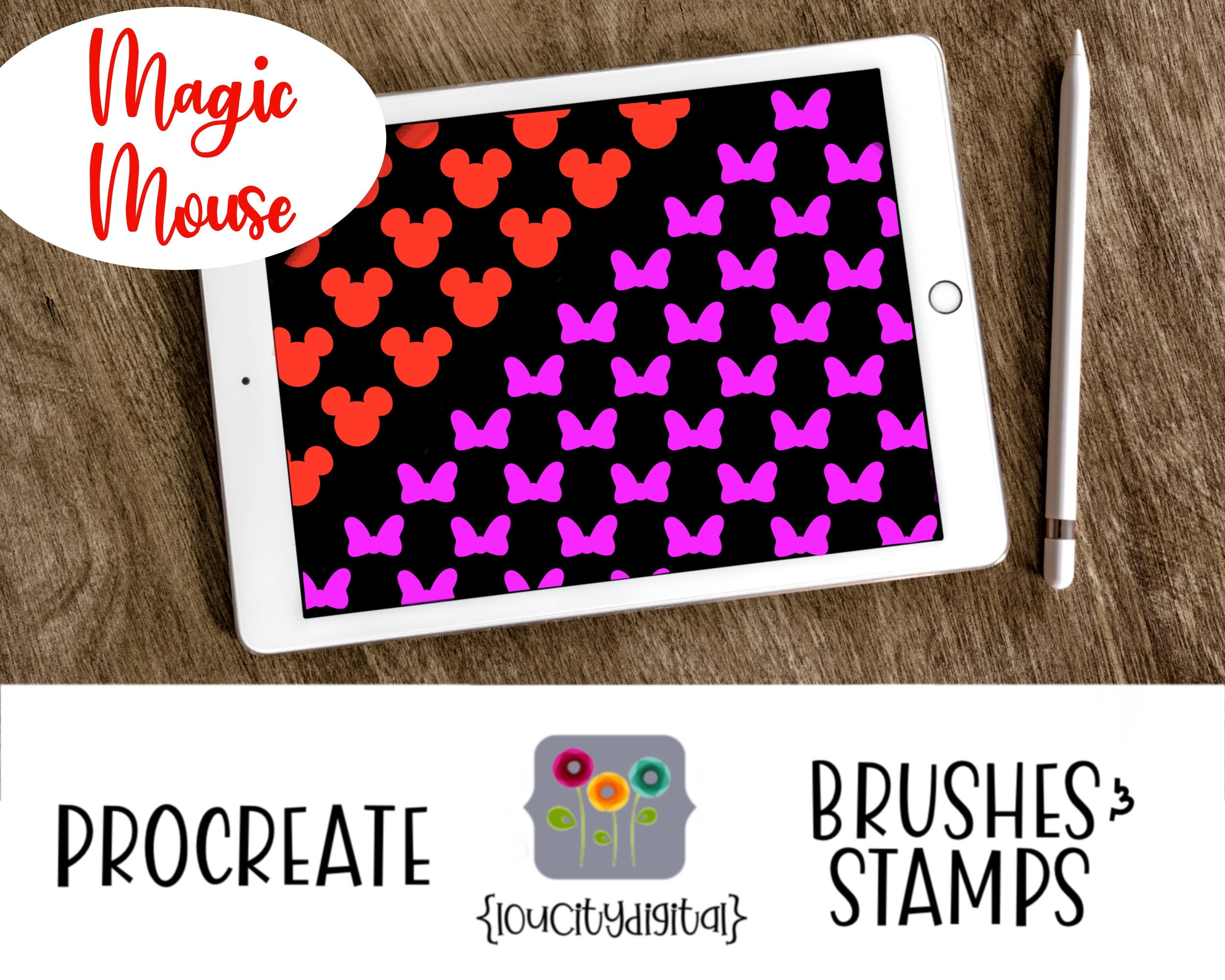 Magic Mouse Inspired Procreate Stamp Set Procreate Brush Set Instant ...