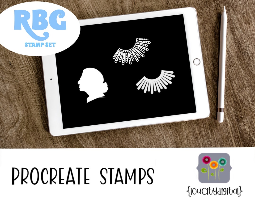 RBG Ginsburg Procreate Stamp Set Dissent Collar Procreate Stamp Set ...